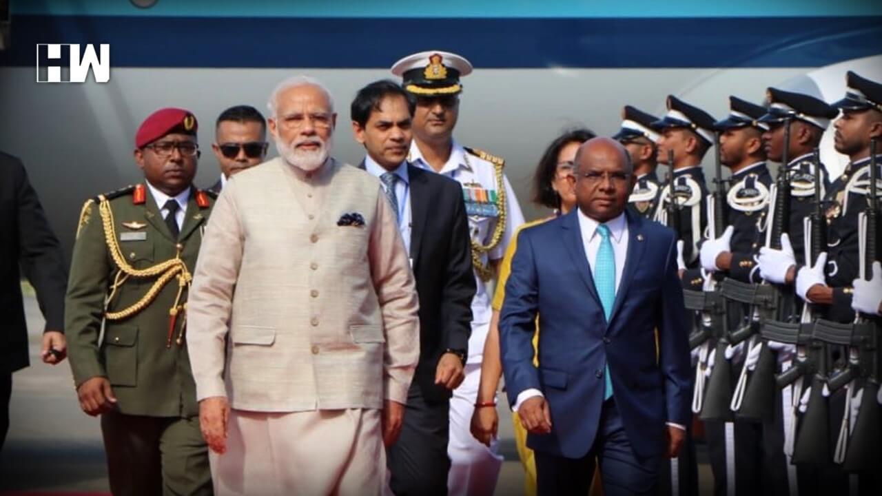 PM Modi arrives in Maldives on 1st foreign visit after re-election - HW ...