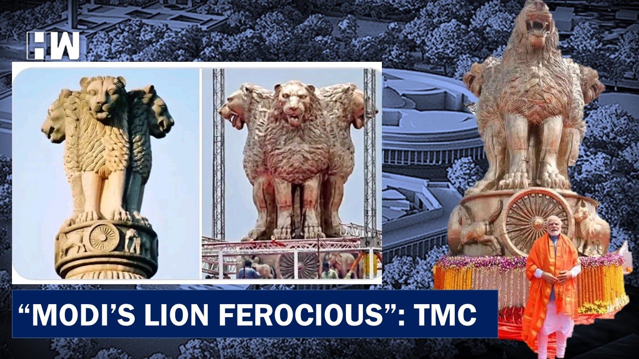 "Modi's Lions Ferocious": TMC Compares National Emblem Unveiled By Pm ...