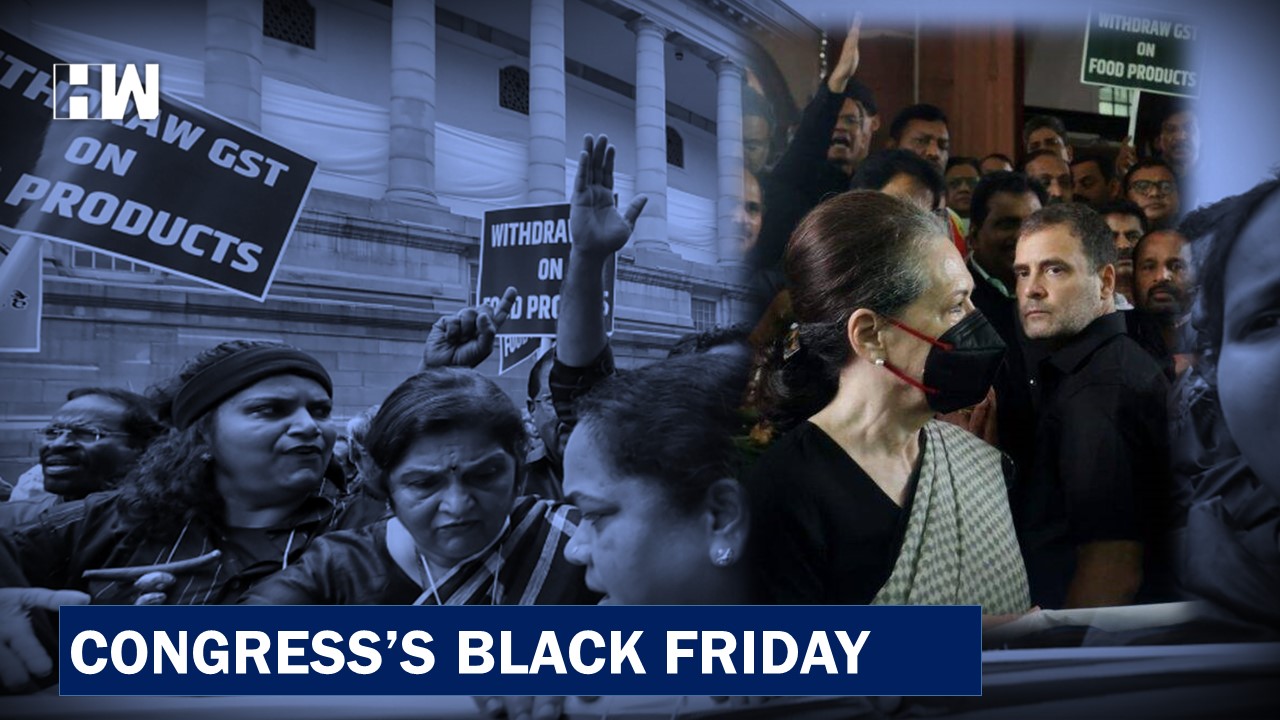 Congress Stages Protest Outside Parliament Wearing 'Black Outfits' - HW ...