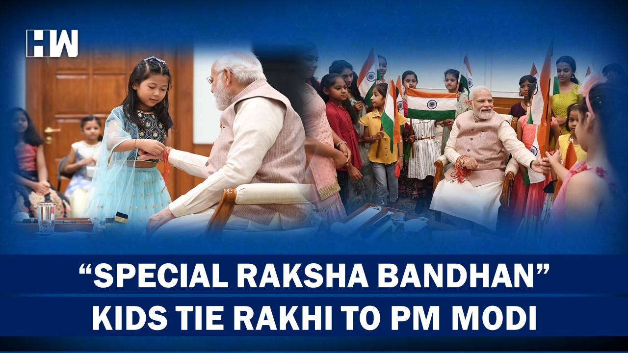 "Special Raksha Bandhan": Children of Workers At PM Modi's Office Tie ...