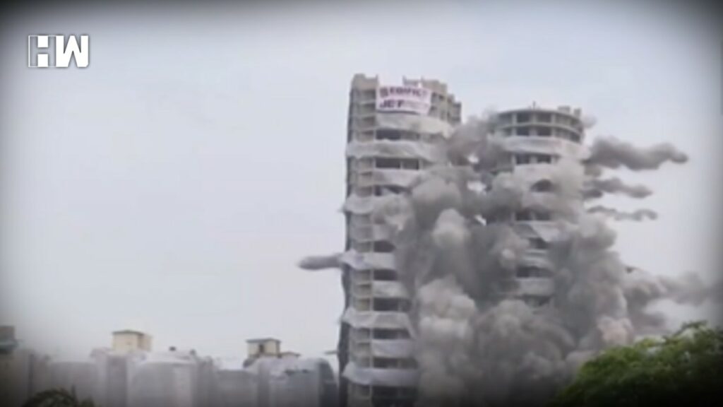 Noida Twin Tower Collapsed After Use Of 3,700 kg Explosives - HW News ...