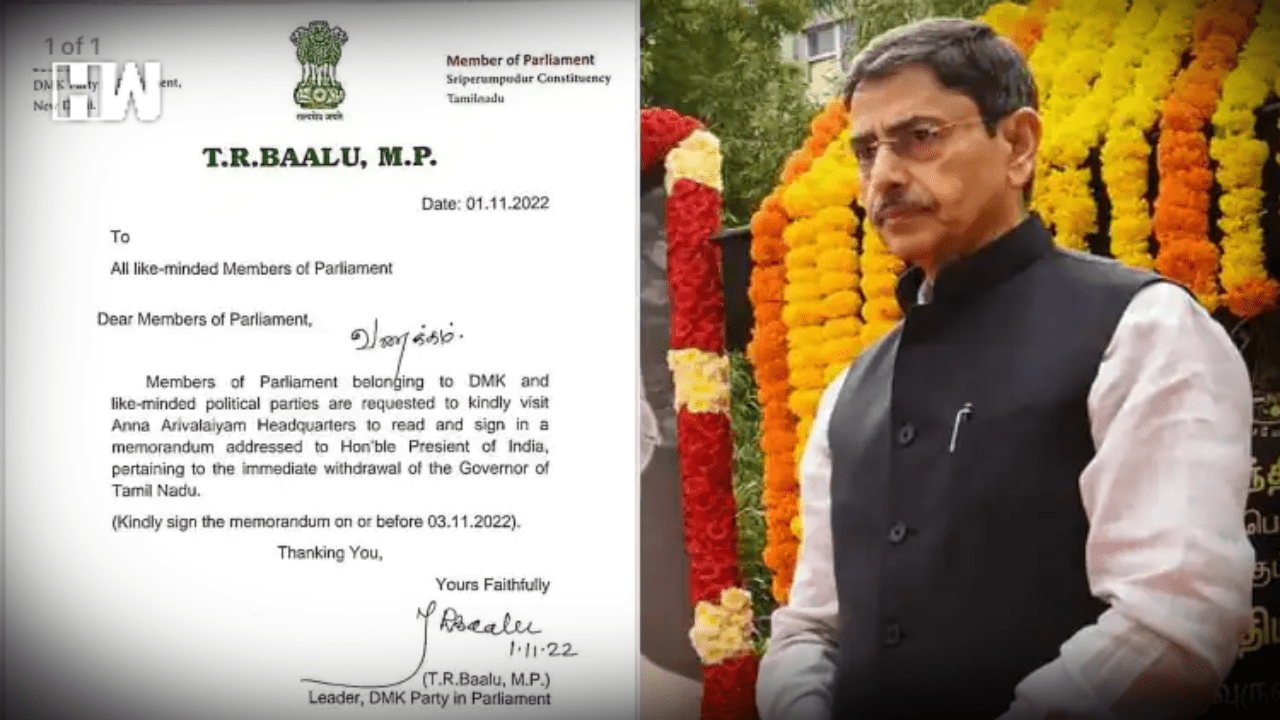 Tamil Nadu: DMK MP T R Baalu Writes Letter To Party MPs Aiming To ...