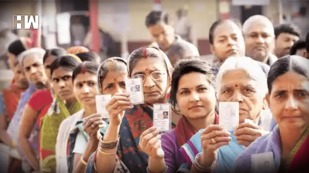 Gujarat Elections: Women Voter Caste Vote At Polling Booth In Surat ...