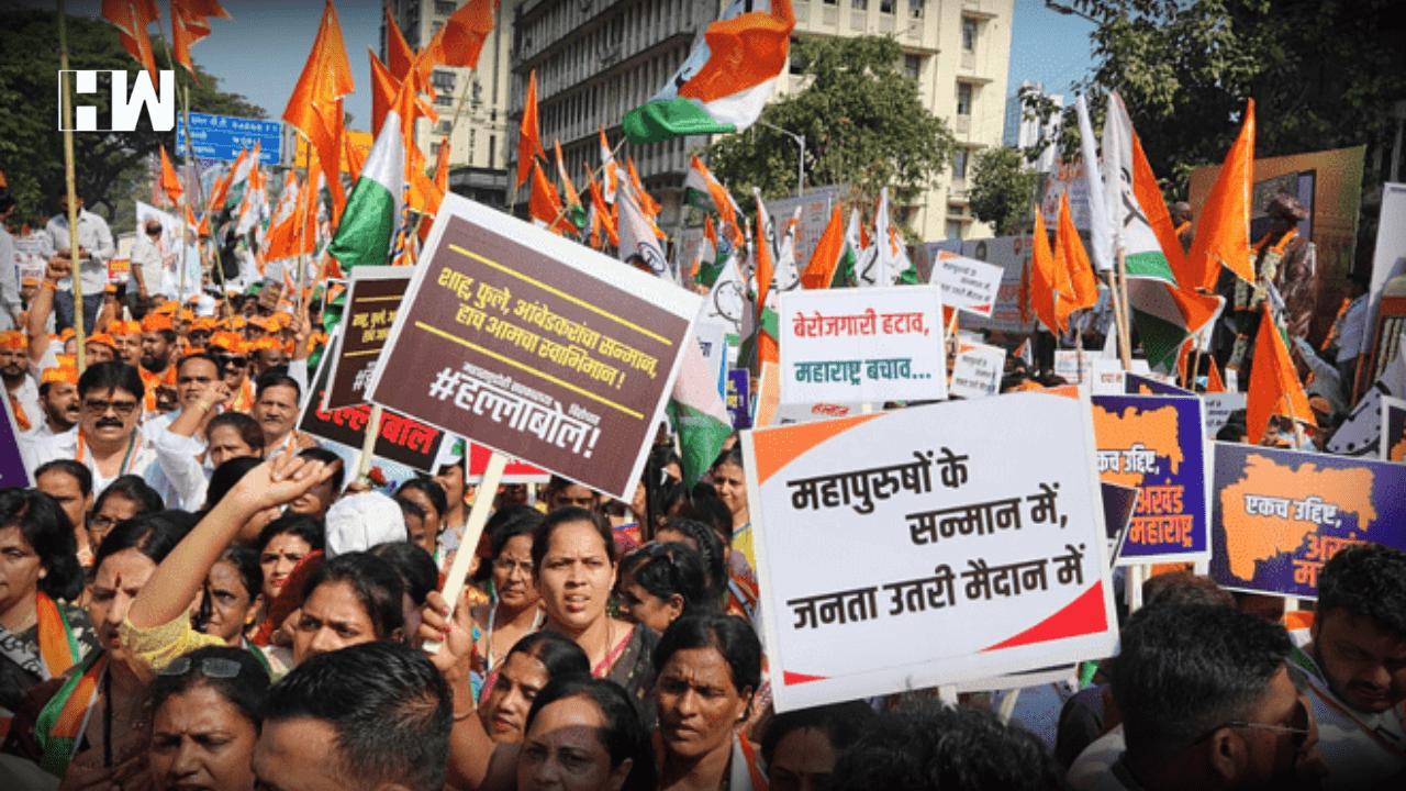 Mumbai: MVA Holds Protest March Against CM Eknath Shinde Government ...