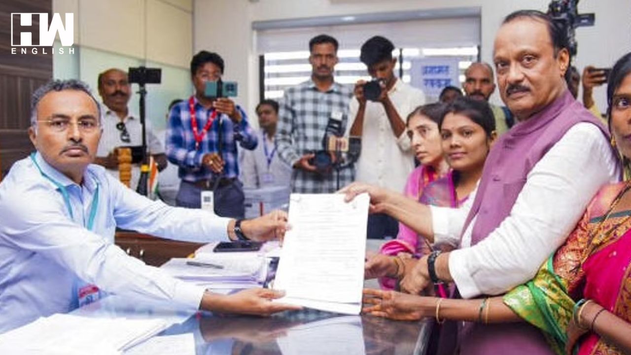 Deputy CM Ajit Pawar files a Nomination from Baramati against his Nephew Yugendra Pawar. - HW ...